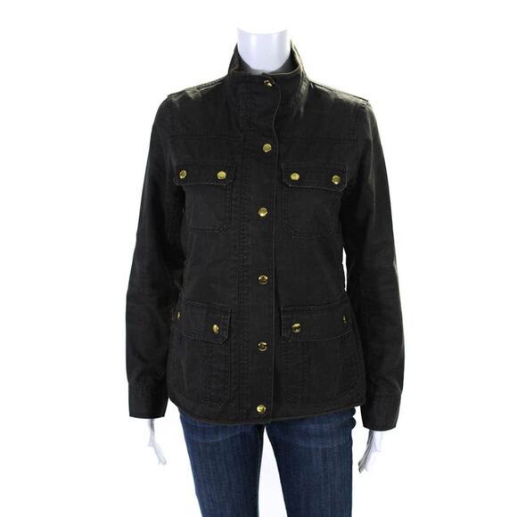 J. Crew Factory | Jackets & Coats | J Crew Womens Cotton Hugh Neck Long ...
